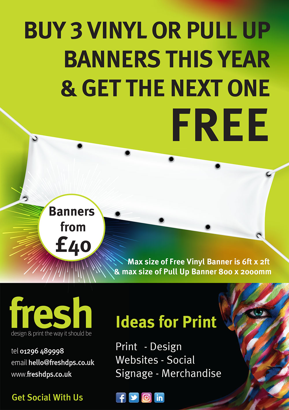 Vinyl and Pull Up Banner Offer - Fresh Design & Print